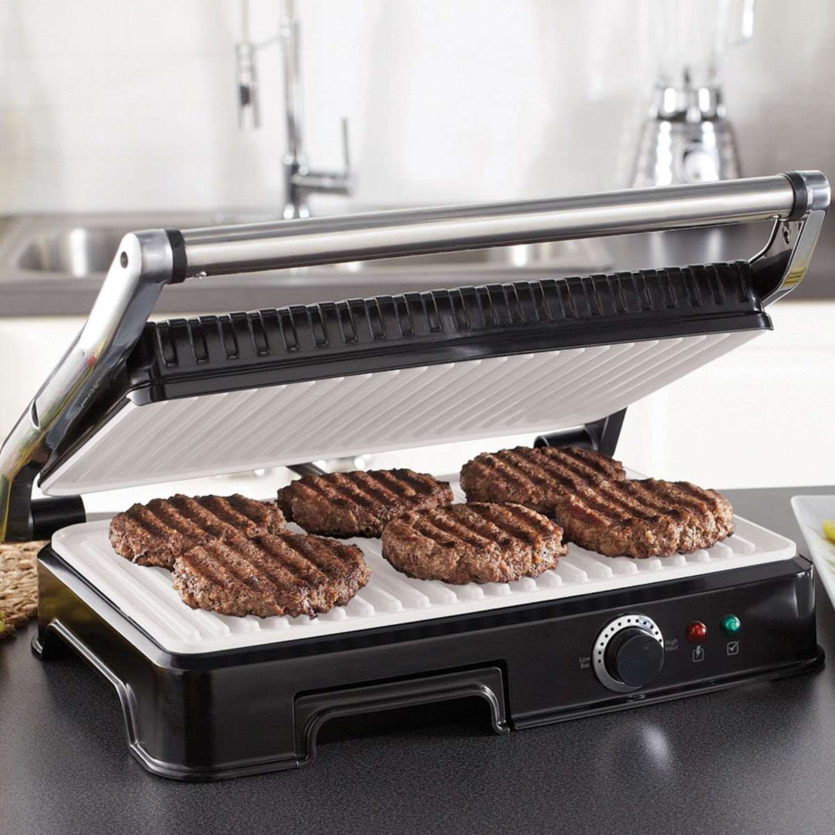 Oster DuraCeramic Extra Large Panini Maker Grill CKSTPM6001 W 033 Oster DuraCeramic Extra Large Panini Maker Grill CKSTPM6001 W 033
