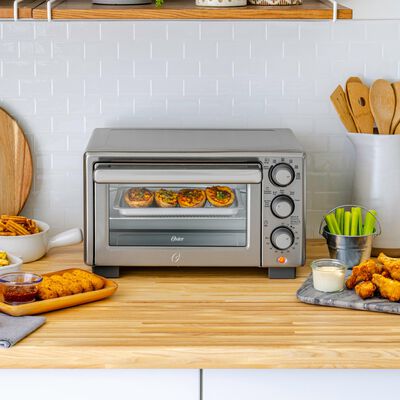 Oster Pro Compact Countertop Oven With Air Fryer, Stainless Steel
