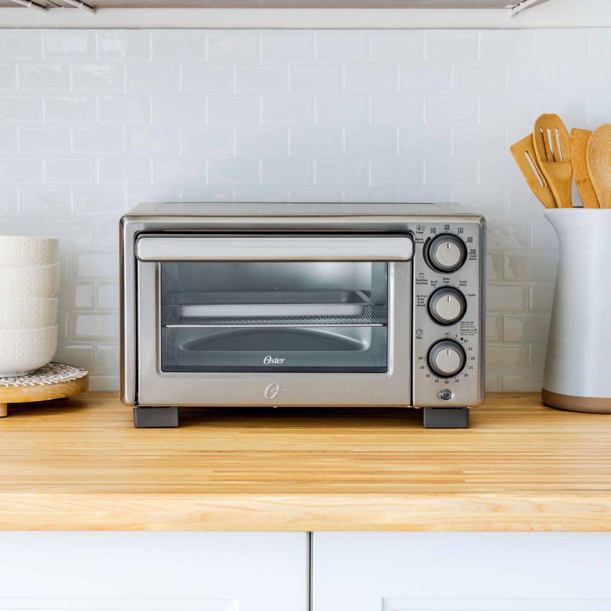 Oster Pro Compact Countertop Oven With Air Fryer, Stainless Steel