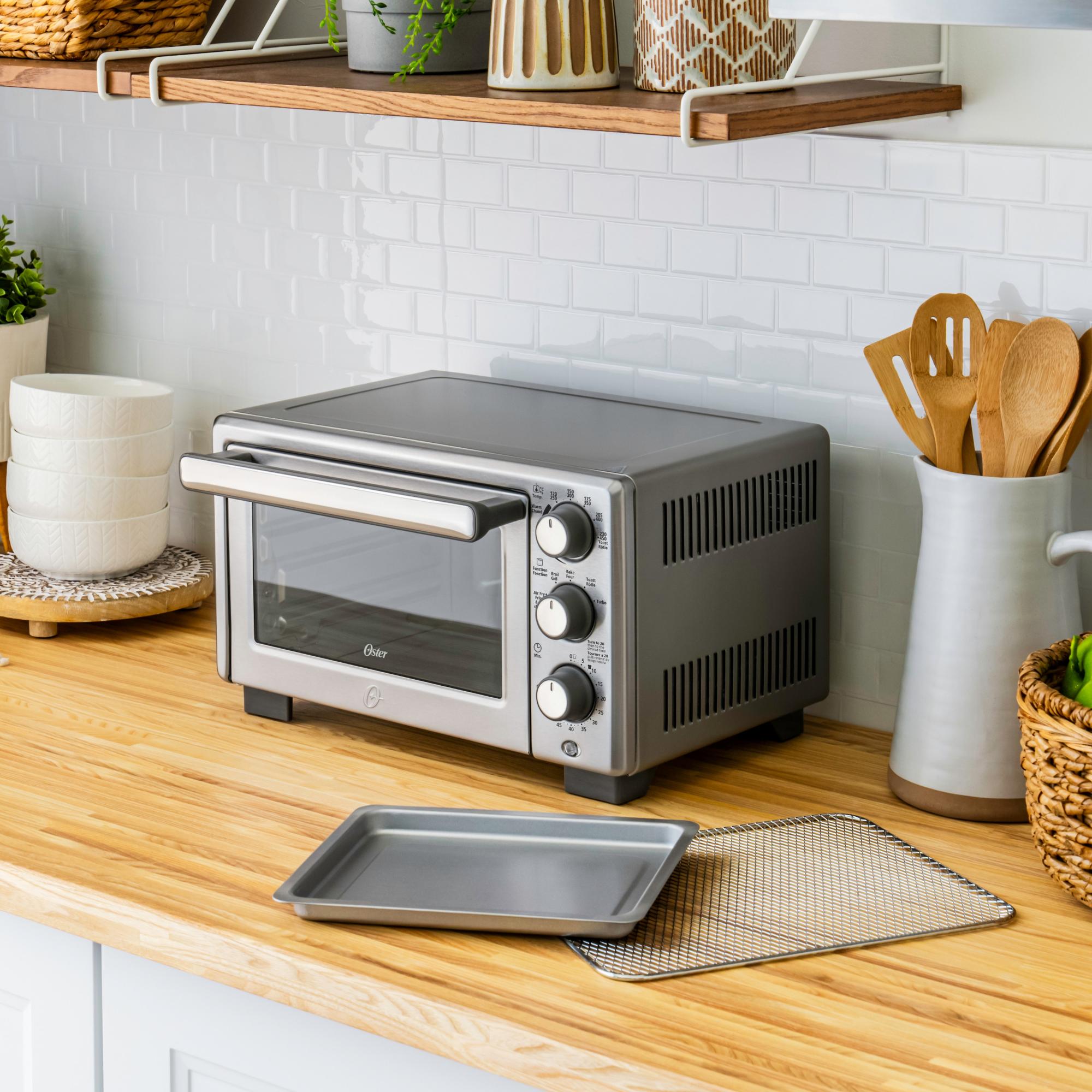 Oster Pro Compact Countertop Oven With Air Fryer, Stainless Steel