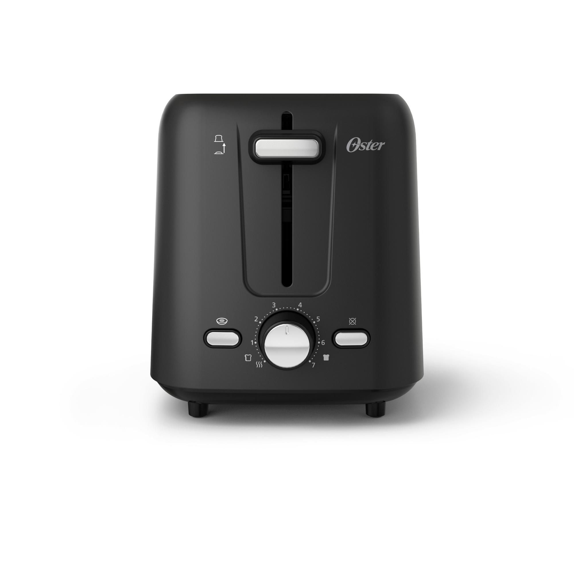 Oster 2-Slice Toaster with Custom Bagel Setting and Extra-Wide Slots, Black