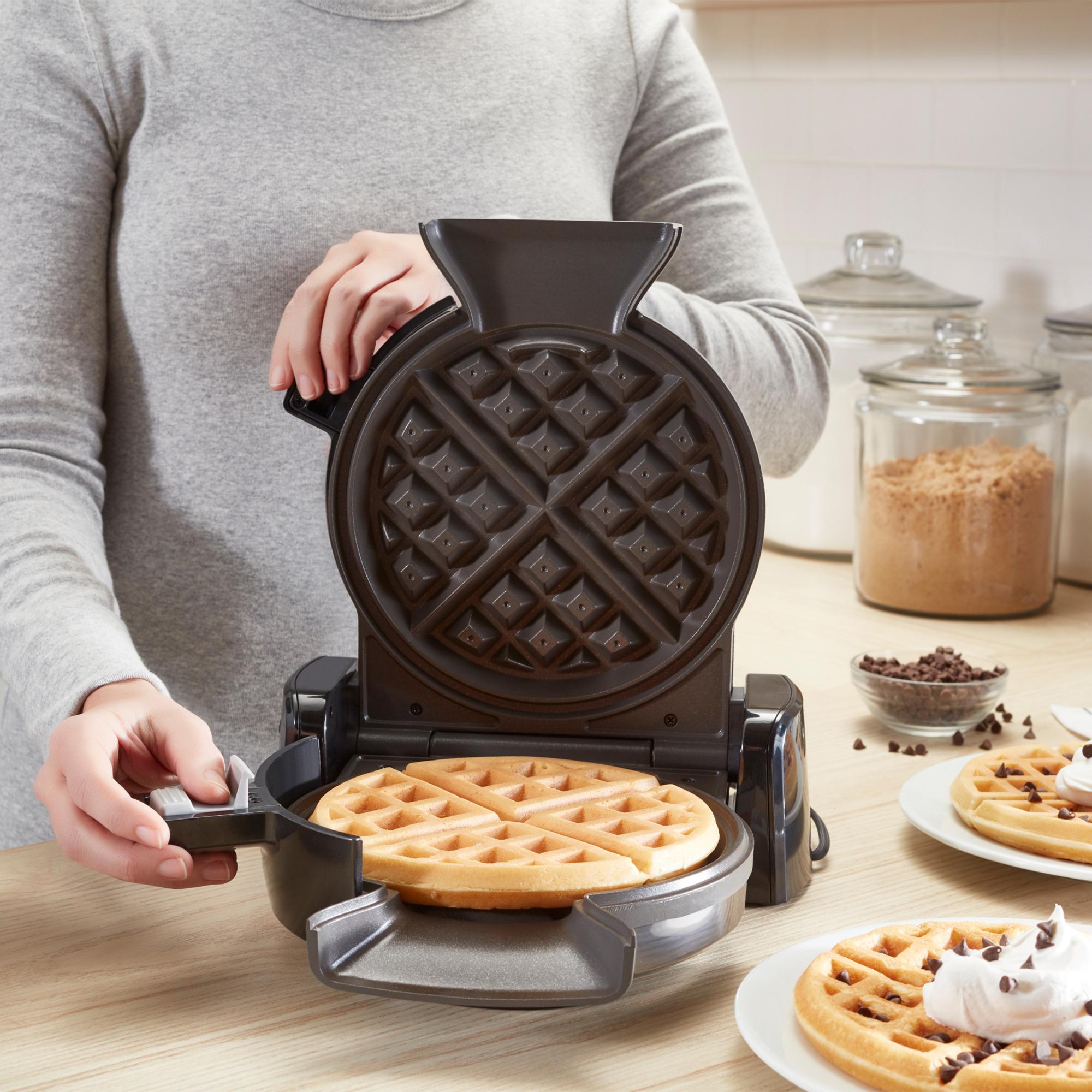 Oster DiamondForce Nonstick Vertical Waffle Maker with Scoop, Stainless ...
